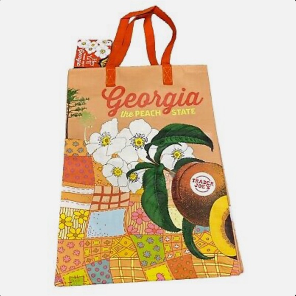 trader joe’s | Bags | Trader Joes Georgia Peach State Tote Bag | Poshmark